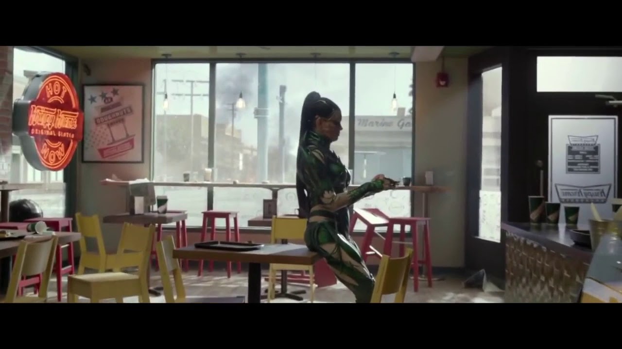 Power Rangers (2017) Scene: Rita ate a Donut at the Krispy Kreme - YouTube