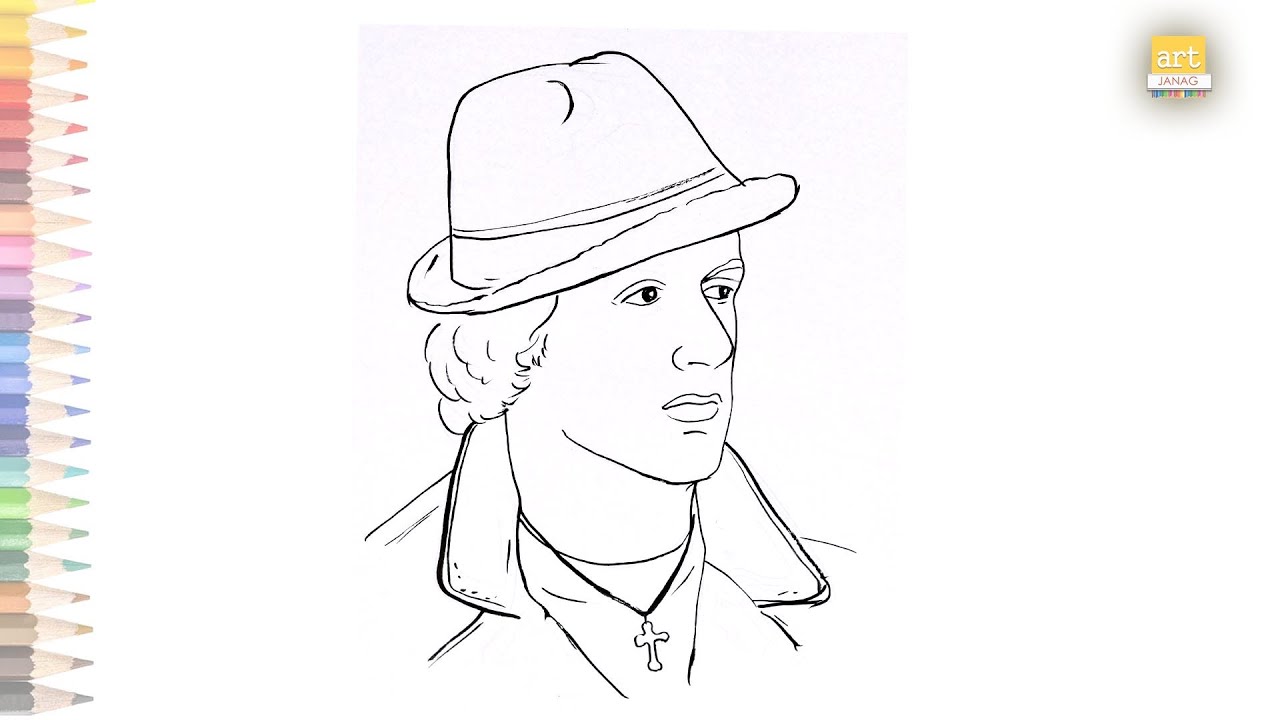 Sylvester Stallone drawing very easy | How to draw Sylvester Stallone ...