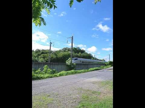 東北新幹線沿線の某公園付近を走行する、E3系L65編成使用のつばさ121号_2023年7月撮影 - YouTube