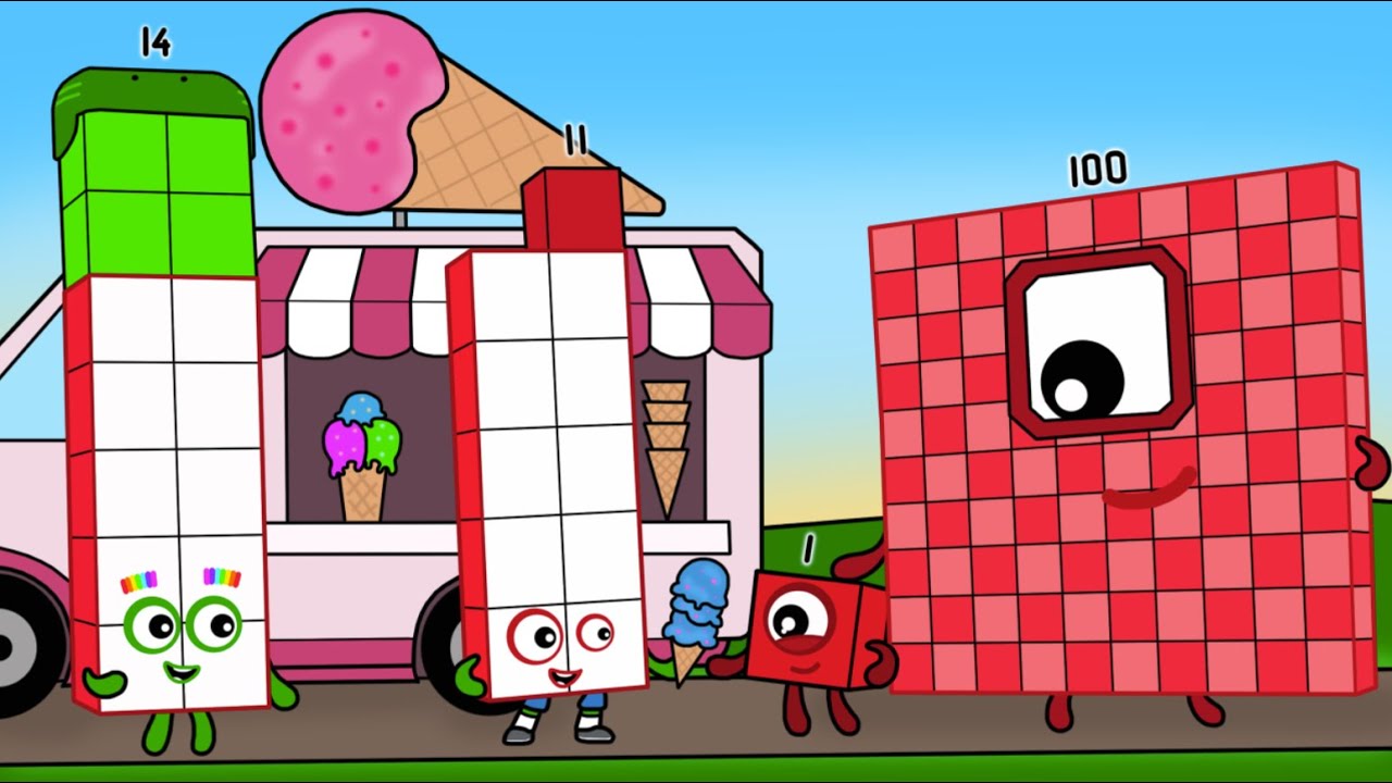 Finally, Numberblocks 11 bought ice cream for Numberblocks 1 ...