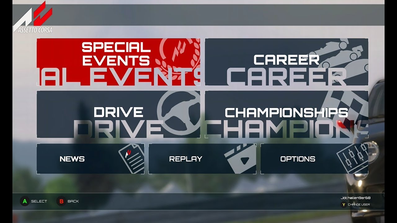 Assetto Corsa - Showing You The Main Menu - YouTube