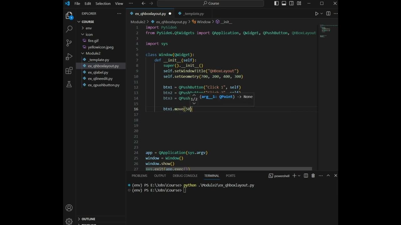 PySide6 Tutorial: QHBoxLayout #python #pyside6 #coding - YouTube