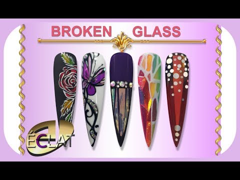 ECLAT |Kalıcı Oje Uygulaması ve Tırnak Süslemesi /BROKEN GLASS Folyo