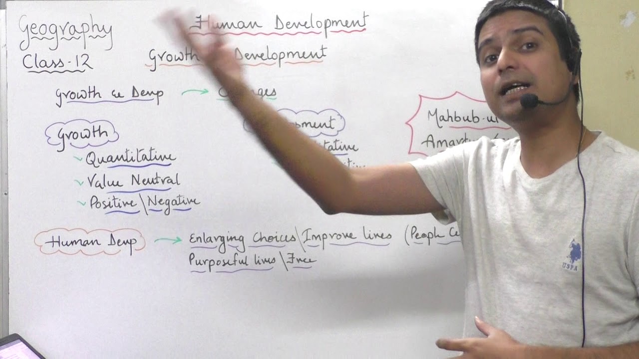 "Growth & development"class 12 geography chapter Human development ...