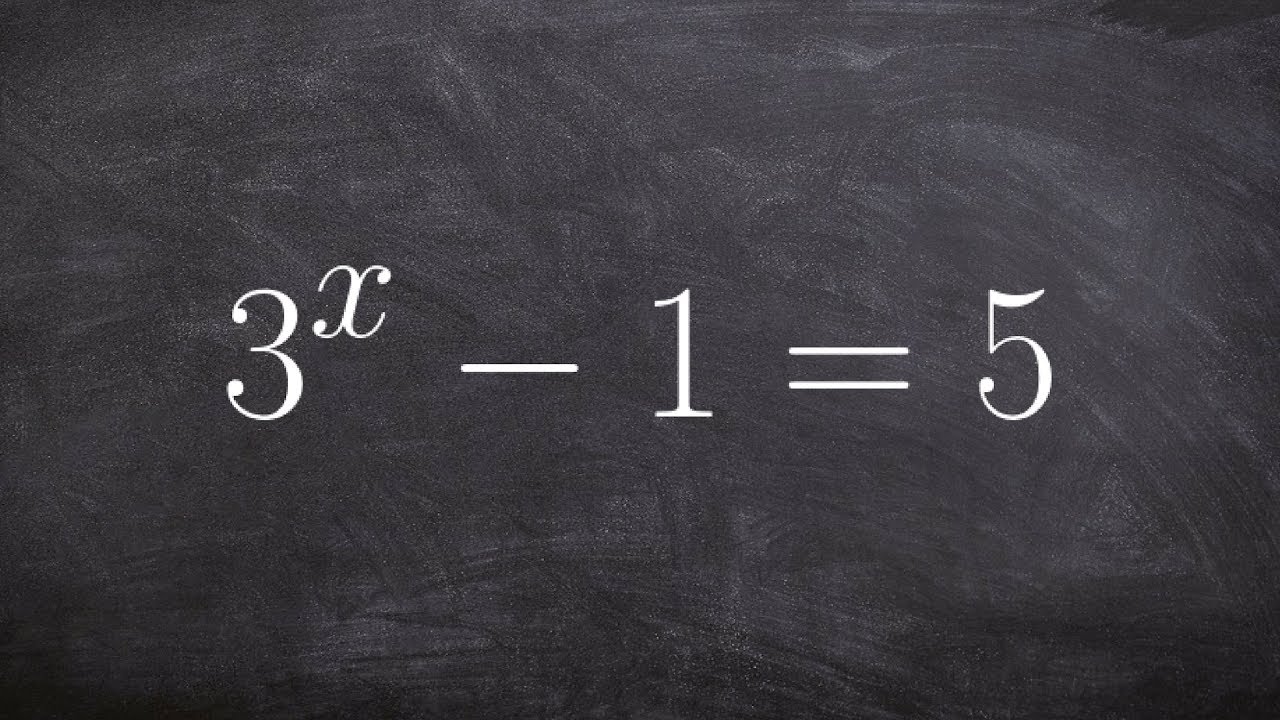 Learn how to solve an exponential equation when the base is three - YouTube