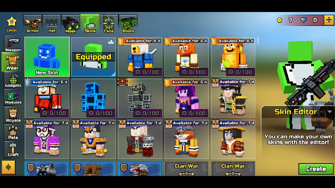 How to make Dream's skin in Pg3d (Pixel gun 3d) - YouTube