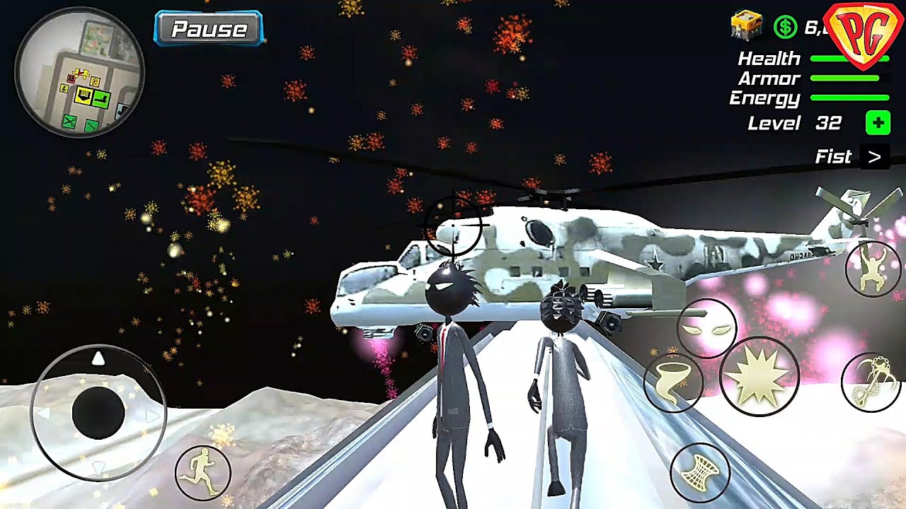 Amazing Crime Strange Stickman Rope Vice Vegas #62 Fireworks Show - YouTube