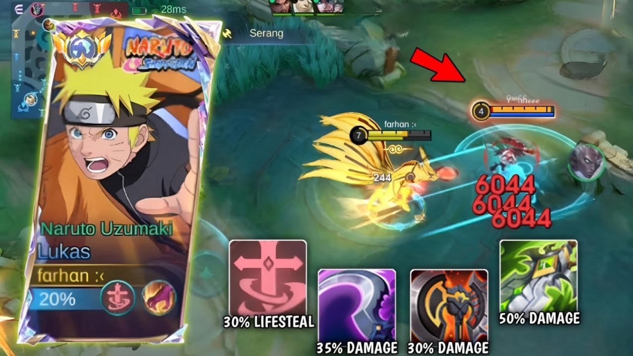 LUCAS NARUTO BEST BUILD AND EMBLEM 2025! LUCAS GAMEPLAY TOP GLOBAL ...