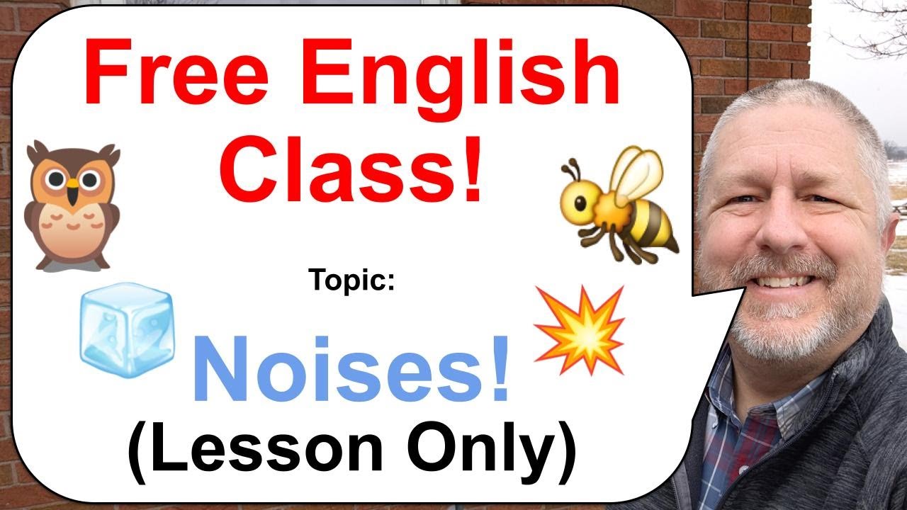 Let's Learn English! Topic: Noises! 💥🐝🧊 (Lesson Only) - YouTube