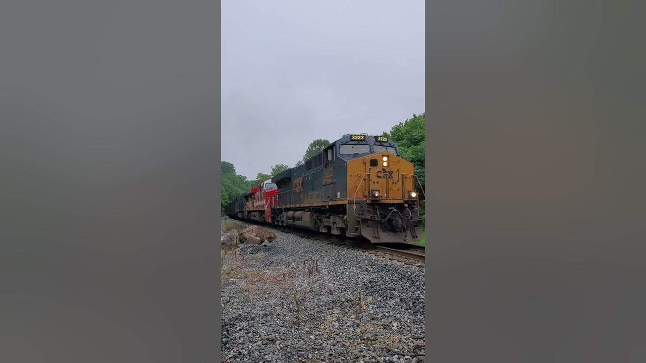 CSX heritage 911 pulling long coal train - YouTube