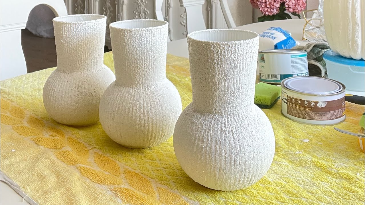 Pinta un jarrón de cristal con chalkpaint - YouTube