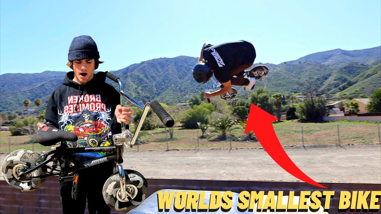 I 360 FRONT FLIPPED THE WORLDS SMALLEST BIKE - YouTube