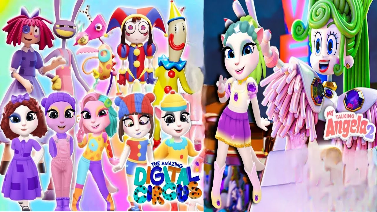 My talking Angela 2 Trolls 3 Velvet and Veneer cosplay DIGITAL CIRCUS ...