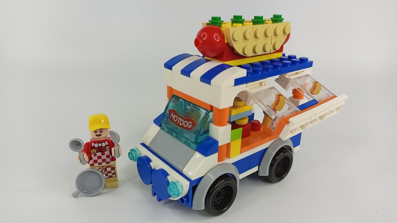 Lele Brother 8613-6 - SPEED BUILD | Mini Food Street | Hotdog Truck ...