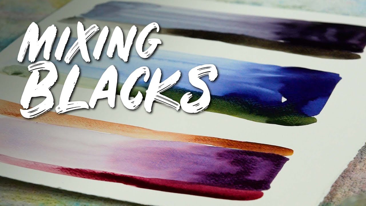 How to mix rich watercolor blacks for more interesting paintings! - YouTube