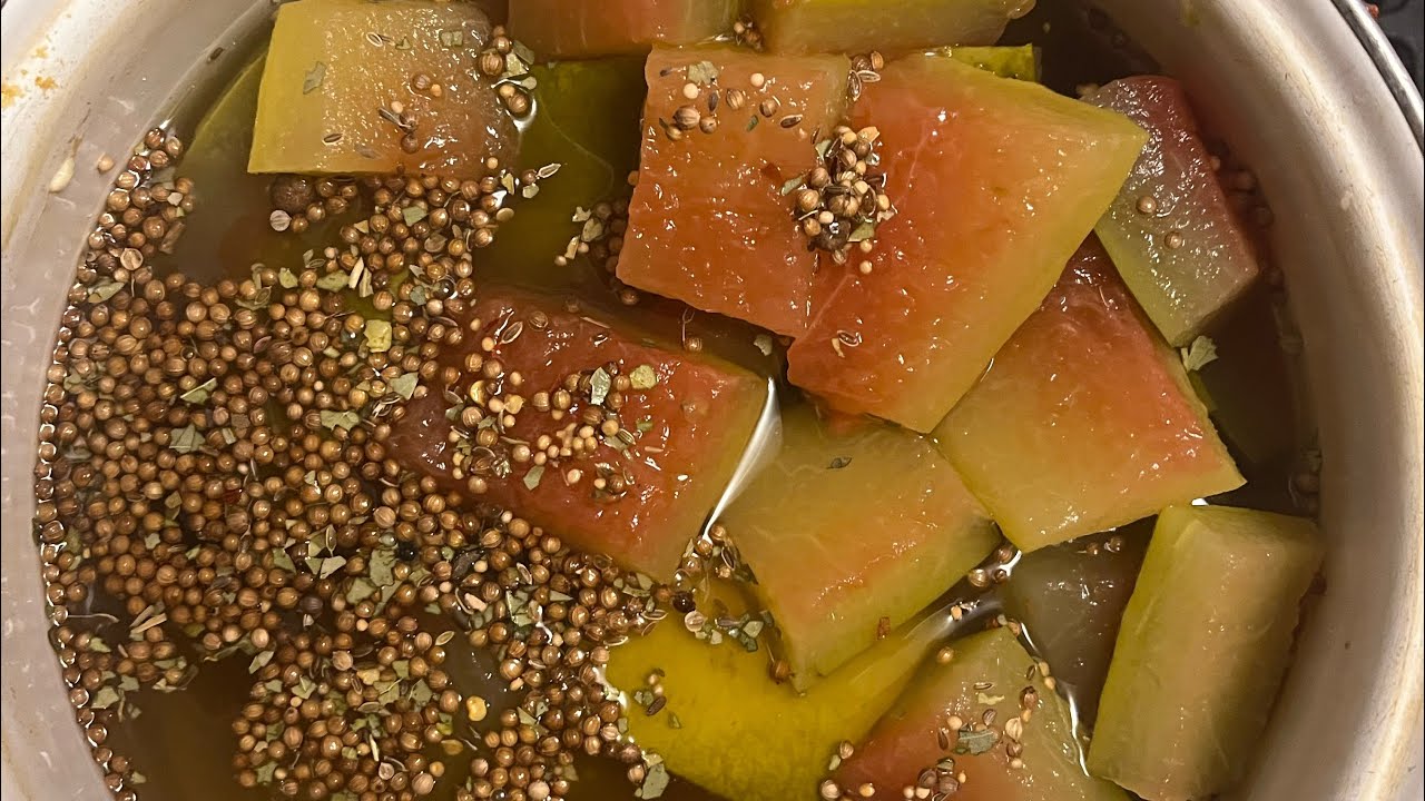 Spicy Pickled Watermelon Rinds - YouTube