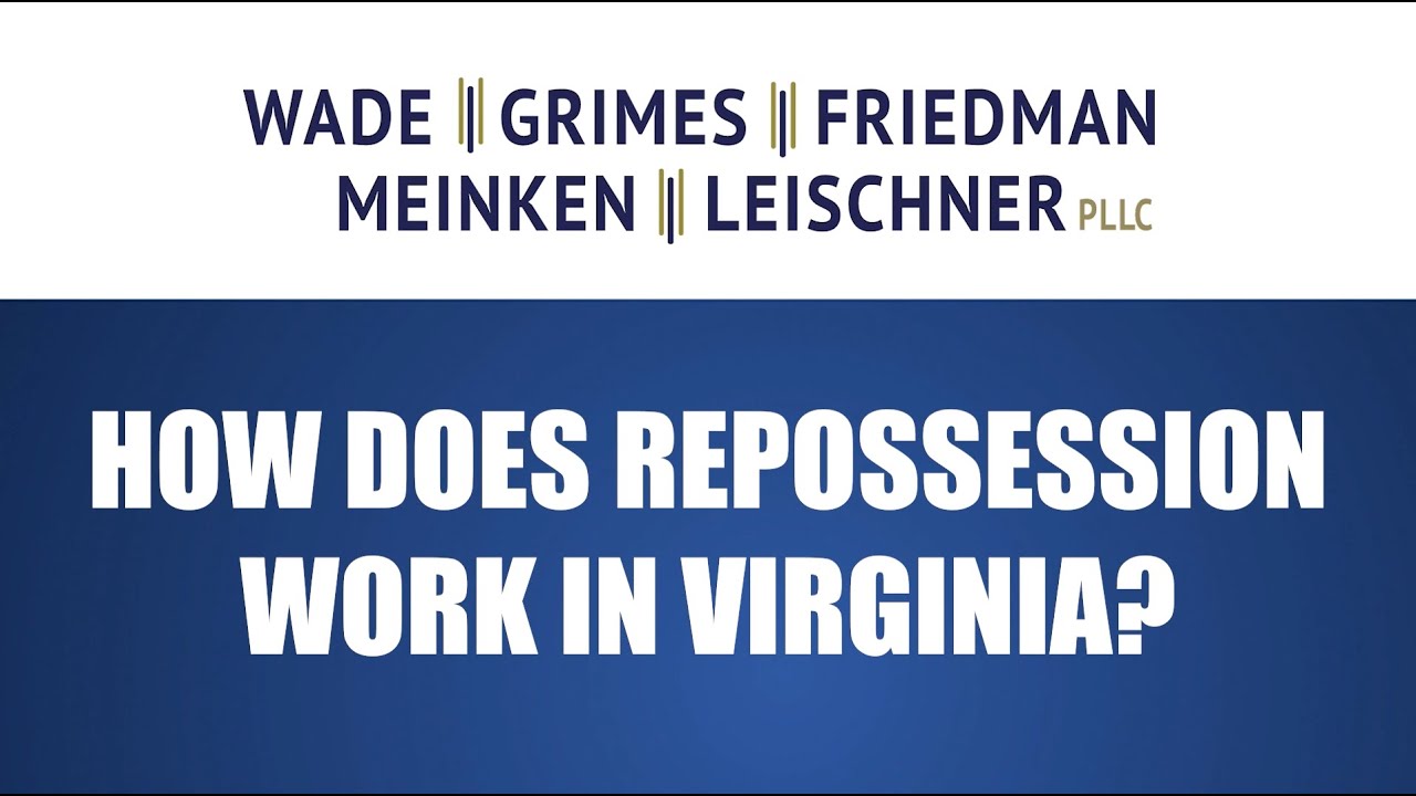 How Repossession Works in Virginia - YouTube