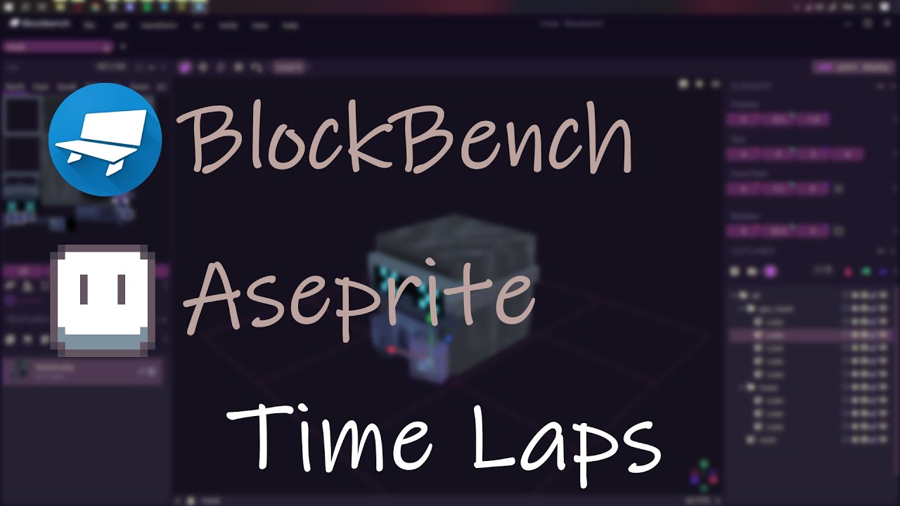 TimeLapse создания маски для #minecraft в #blockbench - YouTube