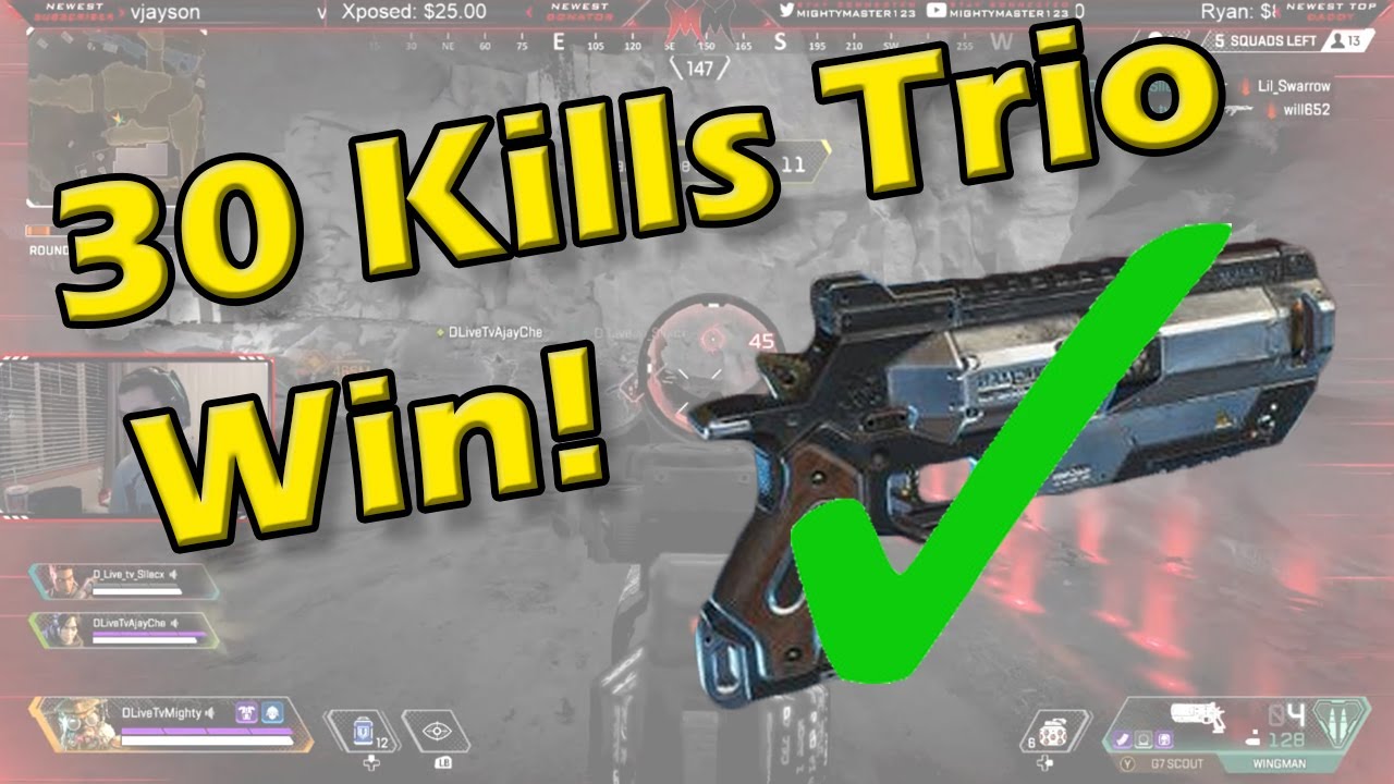 Apex Legends - 30 Kill Win Trio Game, Wingman is Amazing! - YouTube