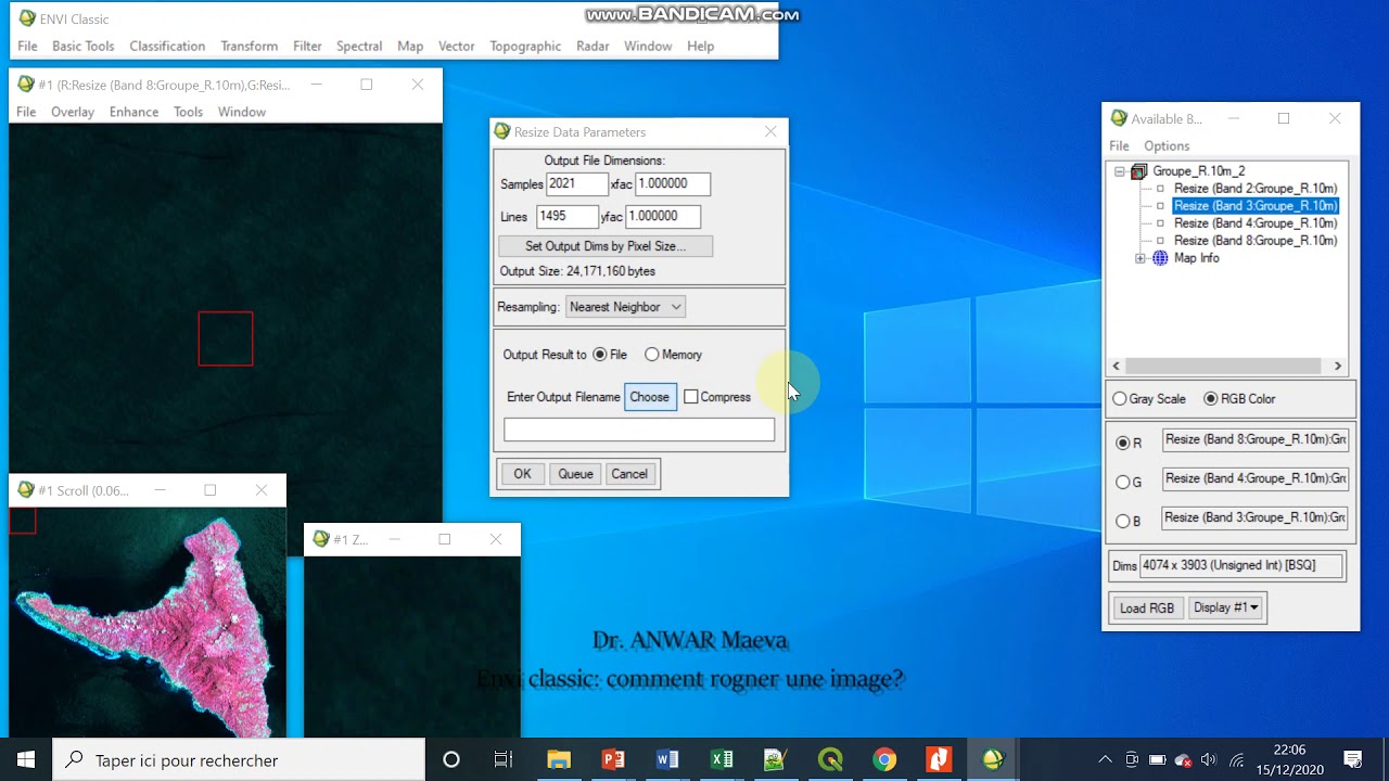 Utilisation de ENVI classic pour couper des images - YouTube