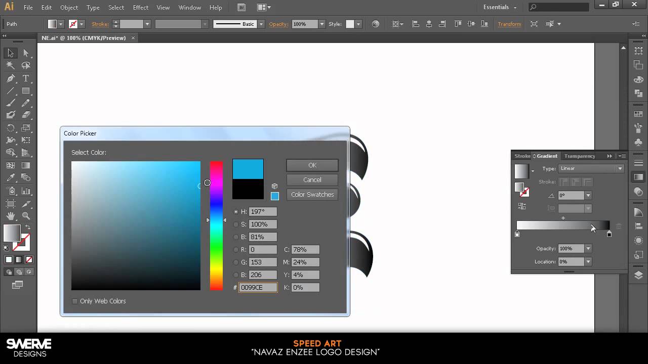 Swerve Graphic Design Speed Art | Navas Enzee Logo design Illustration ...
