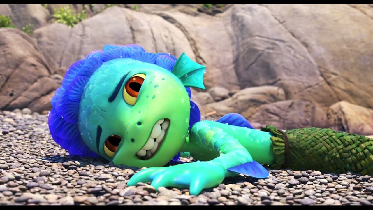 Luca goes to the land for the first time | scene - YouTube