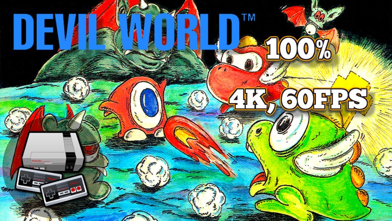 Devil World (NES) [100%] (4K, 60FPS) - YouTube