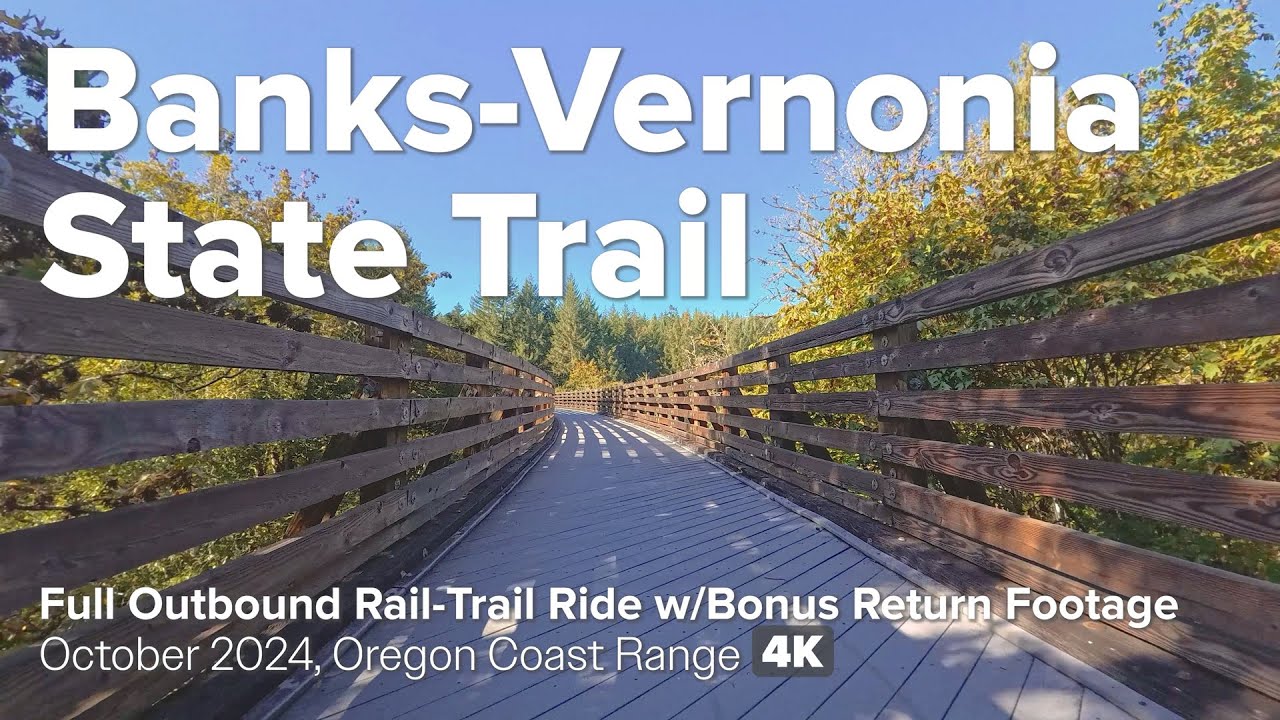 Scenic Fall Bike Ride on Banks-Vernonia Rail Trail in Oregon [in 4K ...