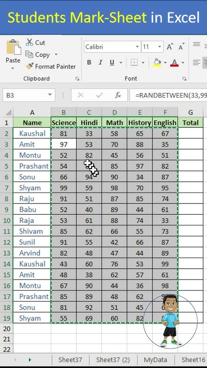 Excel Interview Question Students Marksheet in Excel #excel #exceltips #exceltutorial #msexcel ...