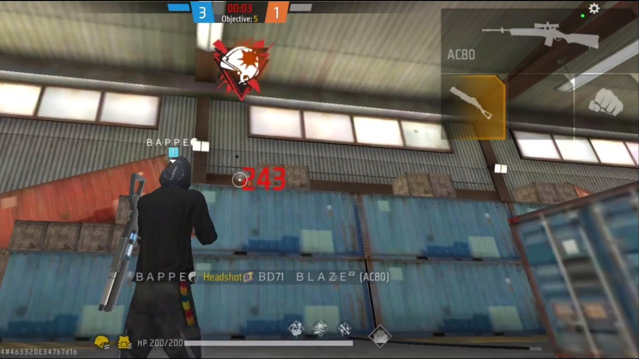 Free Fire Game play, with AC80 one tap Headshot - YouTube