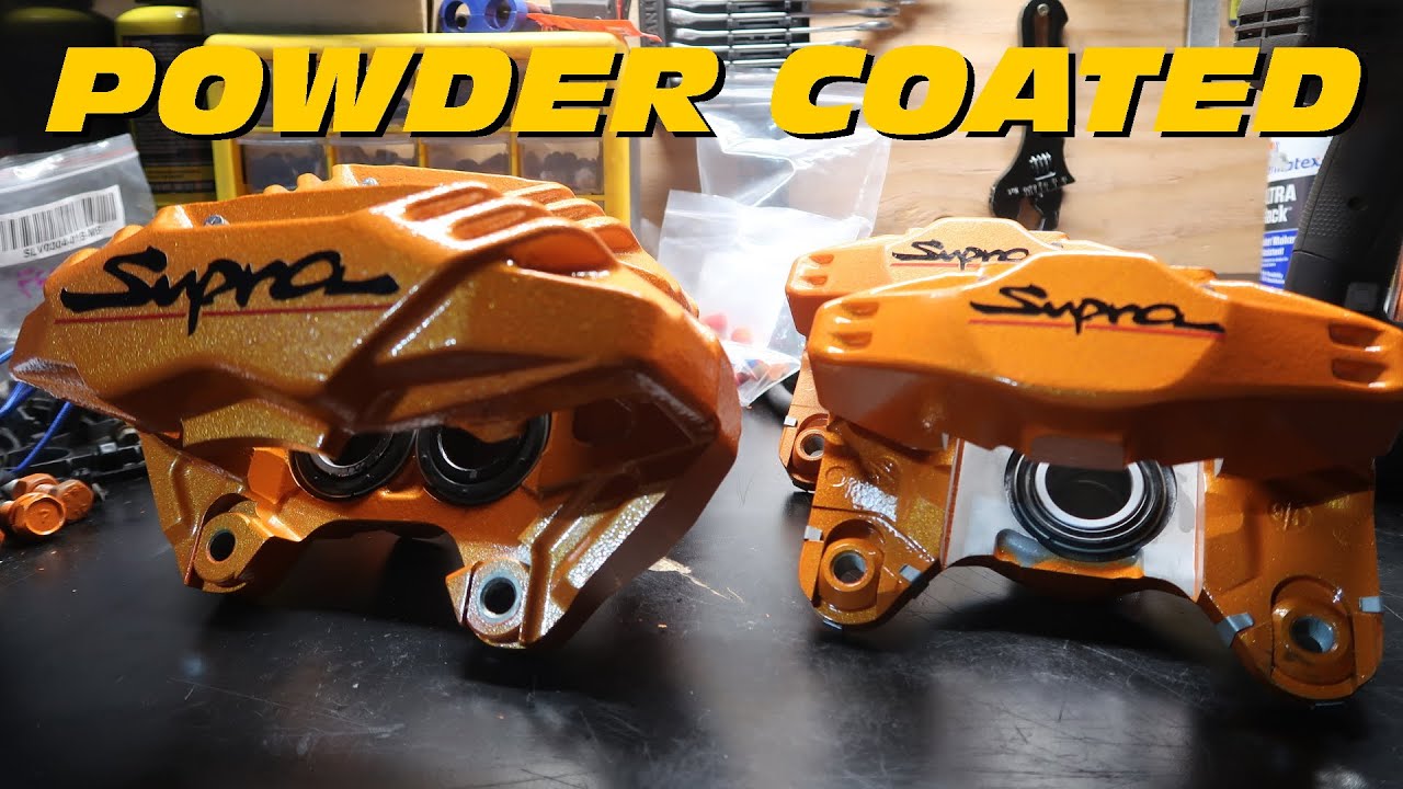Powder Coating Supra Calipers - YouTube