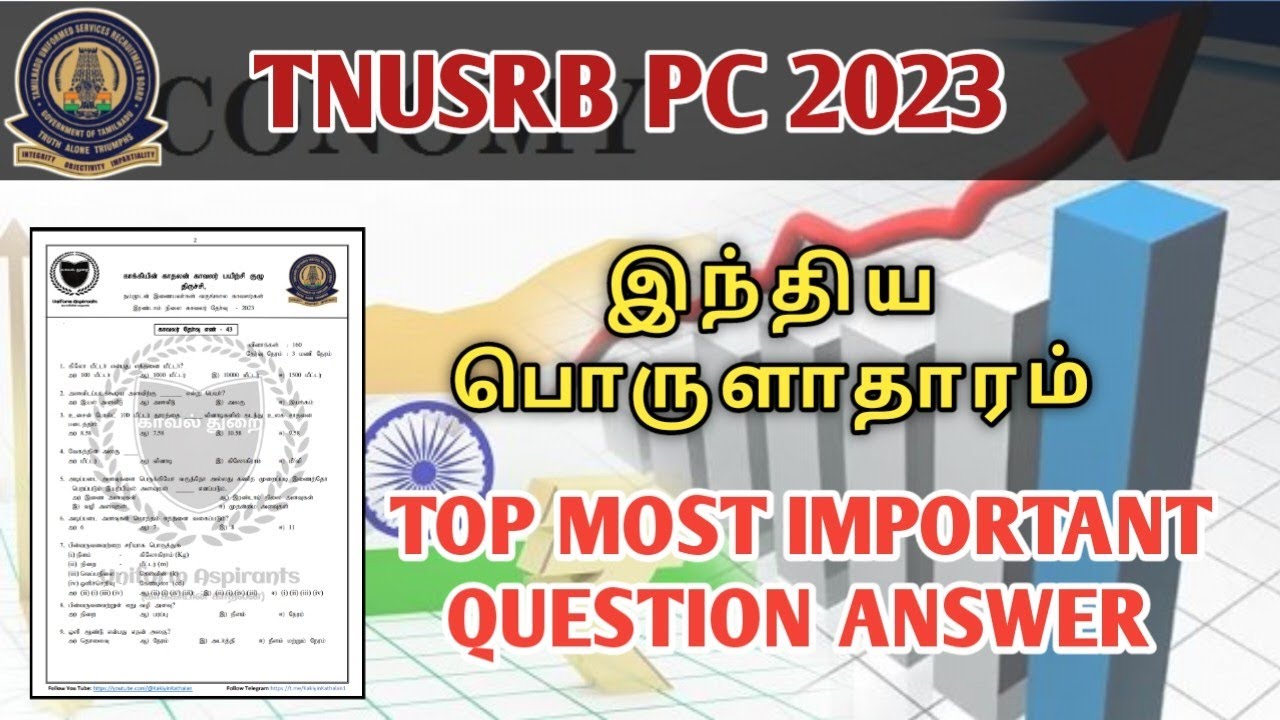 TNUSRB POLICE EXAM 2023 || இந்திய பொருளாதாரம் || TOP MOST IMPORTANT ...