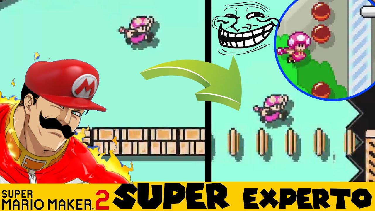 Salieron: Monedas rojas, Troll, kaizo... 😱 | SUPER EXPERTO | SMM2 en ...