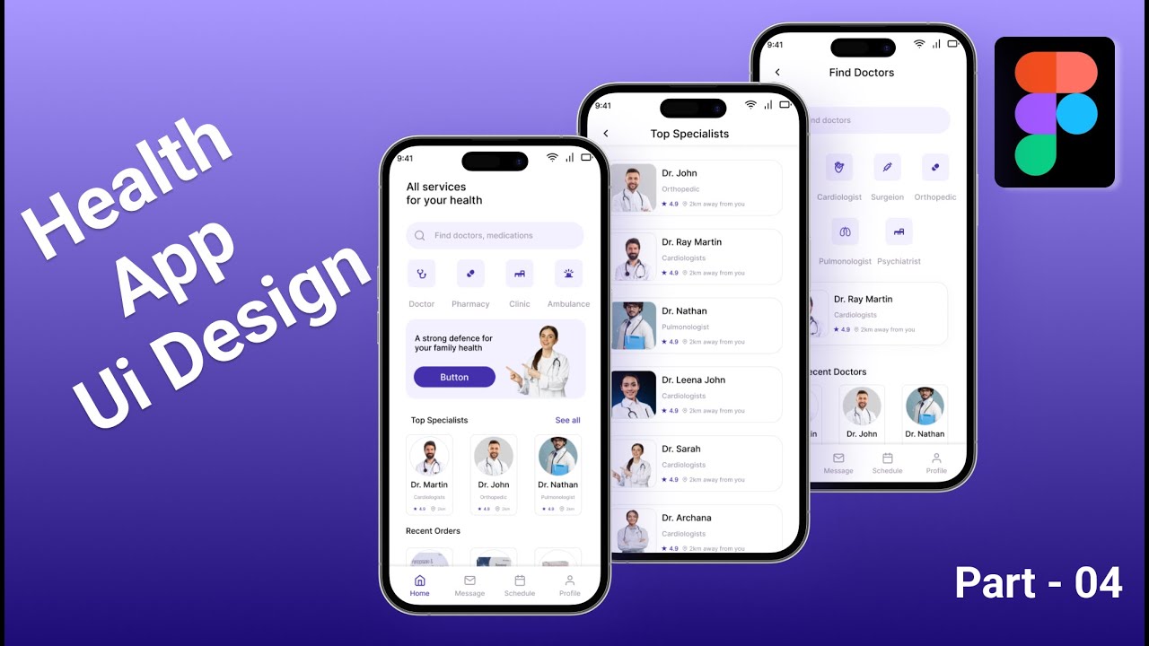 Health App UI Design in Figma | Figma Tutorial | Part - 04 - YouTube