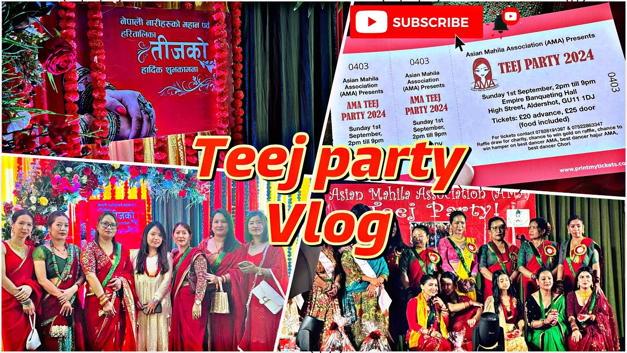 Teej party 2024||Nepalivlog||Aldershot||uk🇬🇧 - YouTube