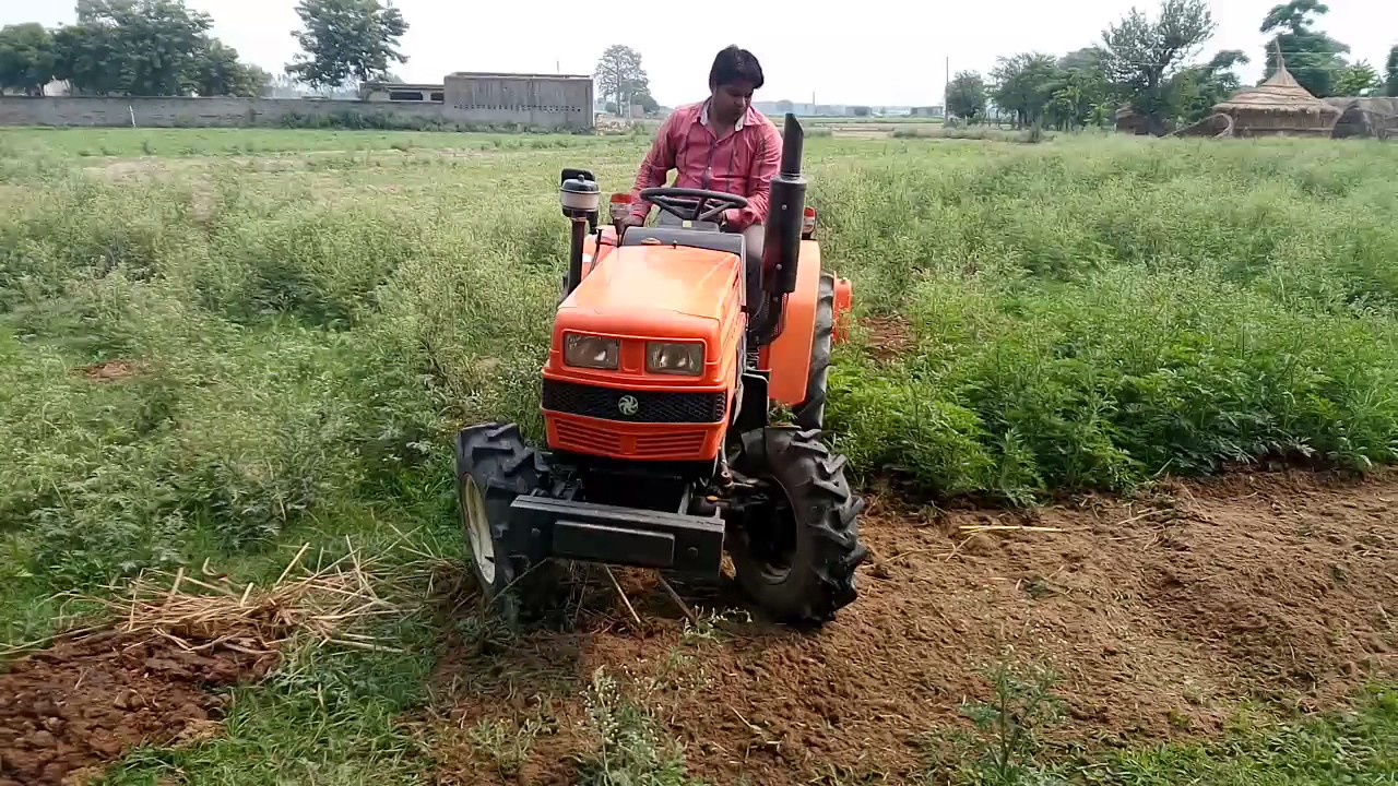 Mini tractor with Rotavator - YouTube