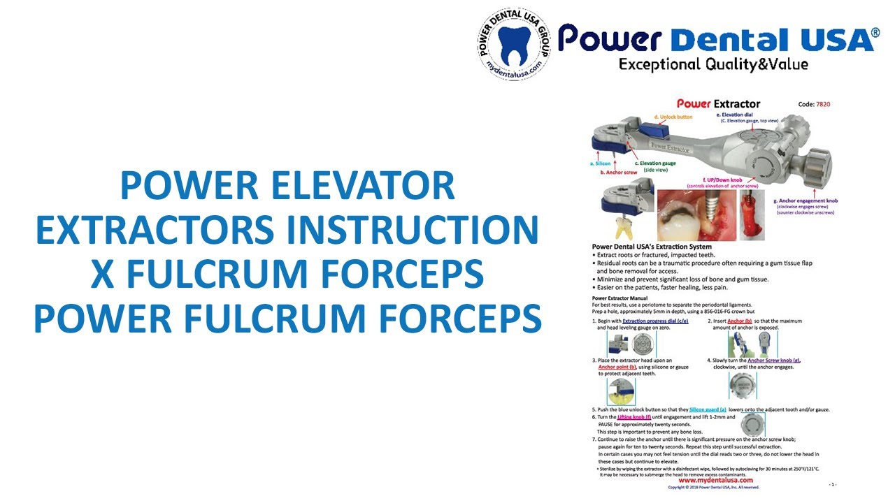 Power Dental USA - Power Fulcrum Forceps - YouTube