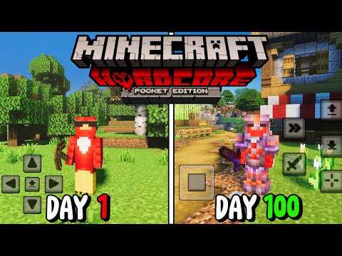 I Survived 100 Days in Minecraft Hardcore on My Phone