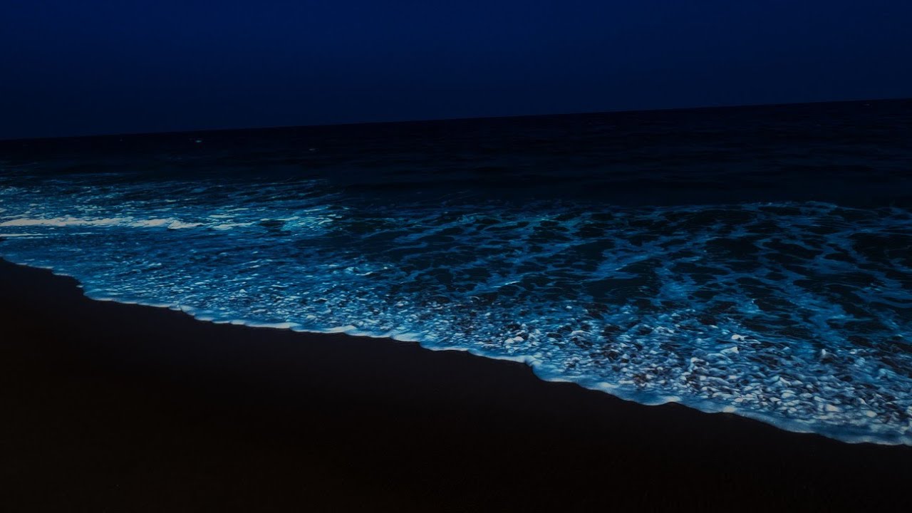 Ocean Waves At Night - Waves Crashing Sleep Music - Ocean Waves Sounds ...