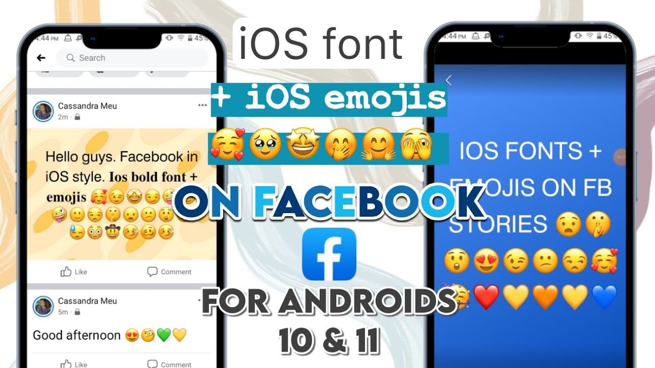 iOS Font + iOS Emojis Trick on Facebook App (Android 10&11) - YouTube