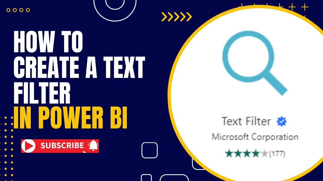 How to Create a Text Filter in Power BI - YouTube