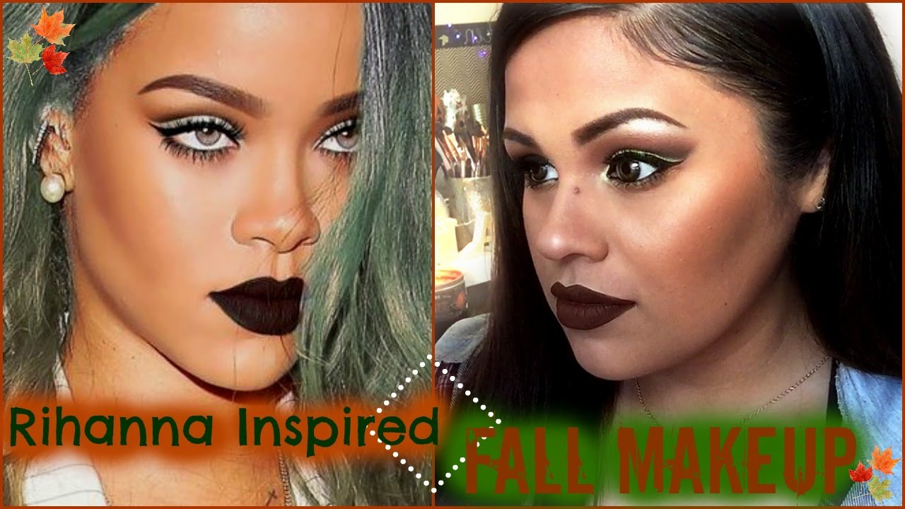 RIHANNA INSPIRED🍂 FALL MAKEUP - YouTube