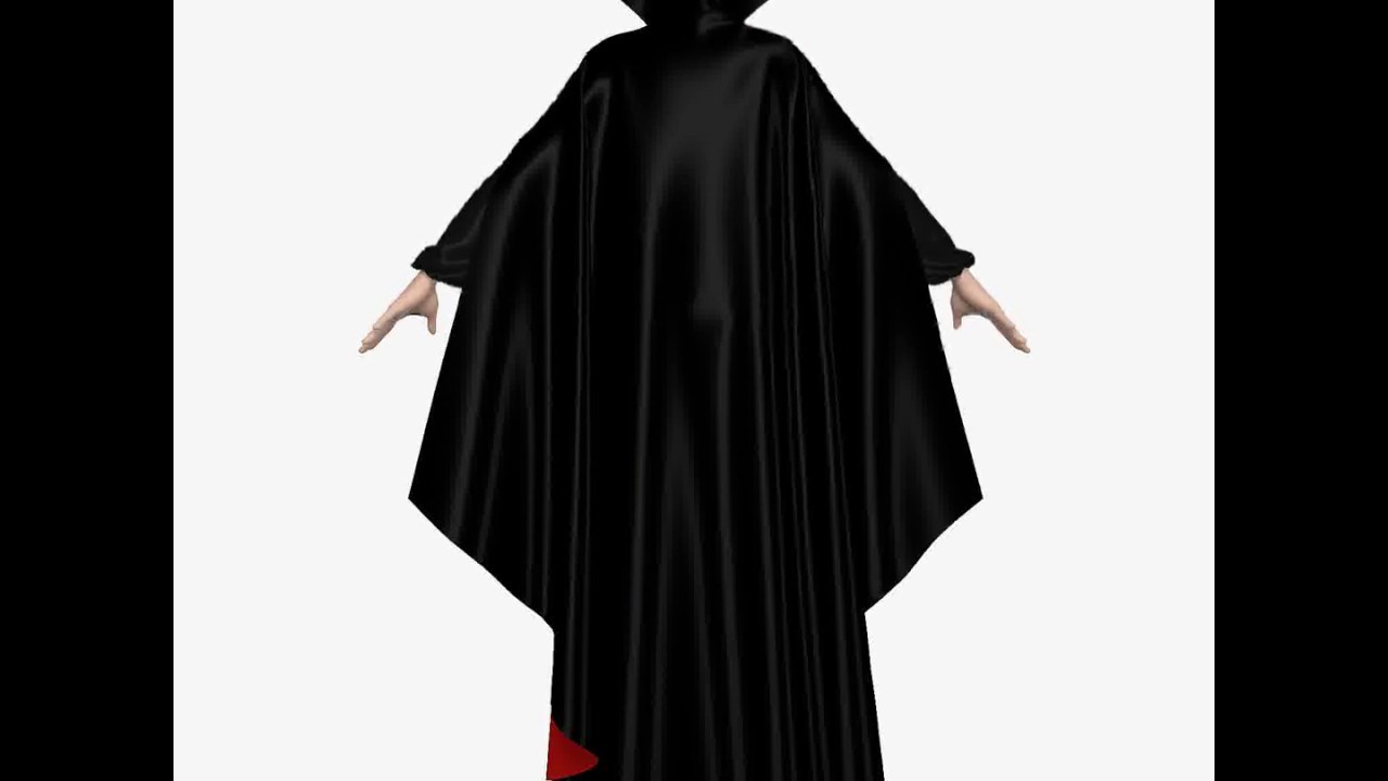 3D Model of Dress With Cloak Review - YouTube