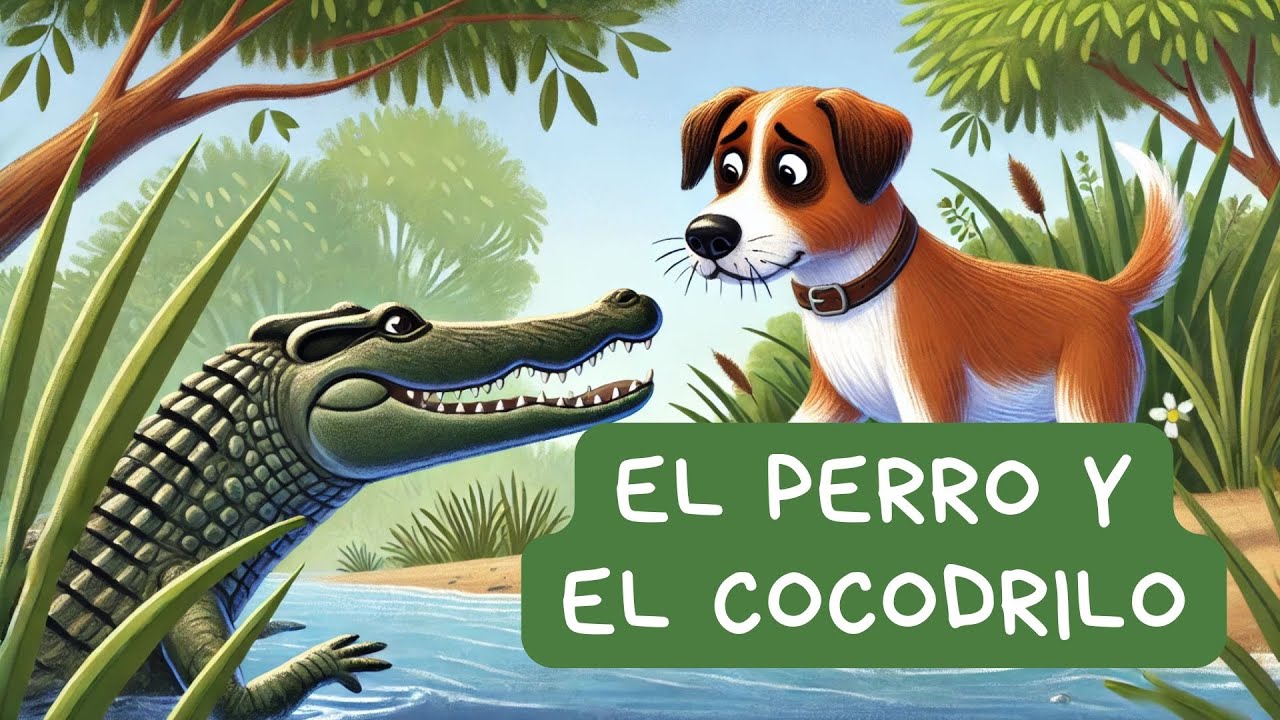 El Perro y el Cocodrilo 🐶🐊 Cuento Infantil con Moraleja Historias para ...