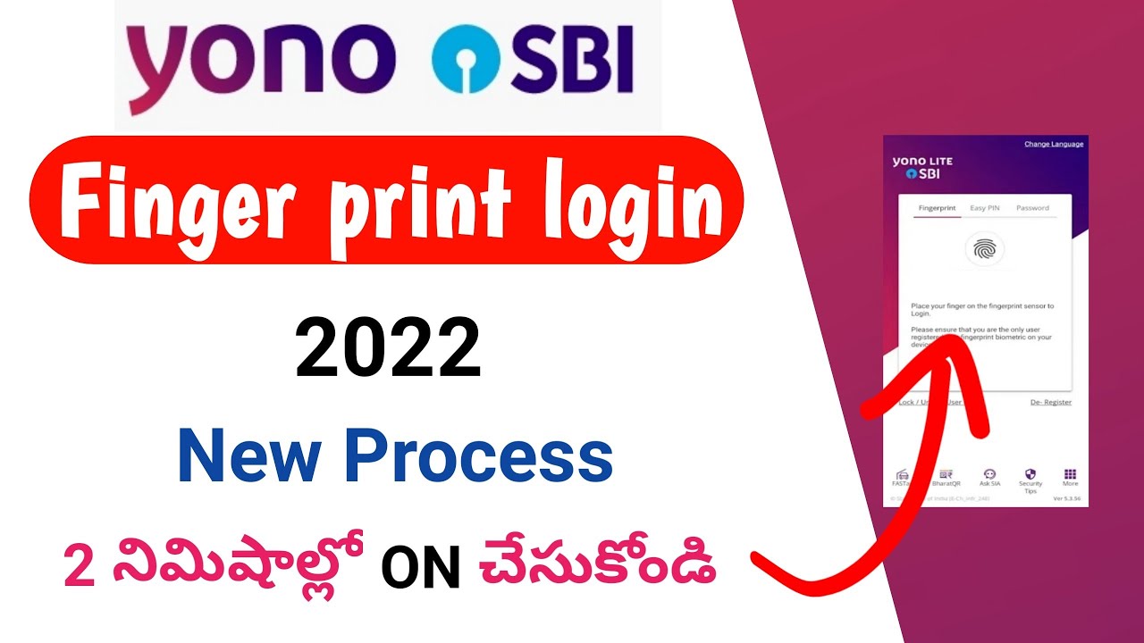 yono sbi fingerprint login telugu/how to enable finger print in yono ...