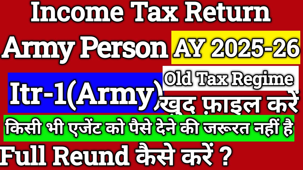 Income tax return e filing Army Person #itr #efilingportal #incometax ...