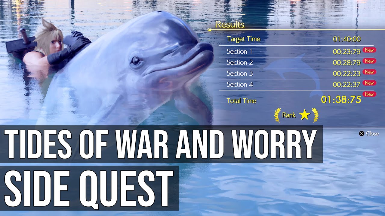Final Fantasy 7 Rebirth - Tides of War and Worry Side Quest (Dolphin ...