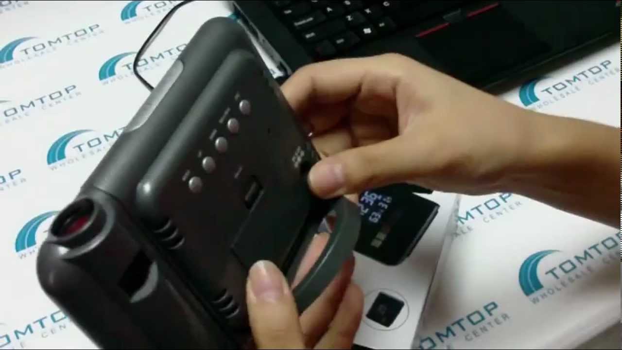 Tomtop-Digital LCD Screen LED Projector Alarm Clock Weather Station ...