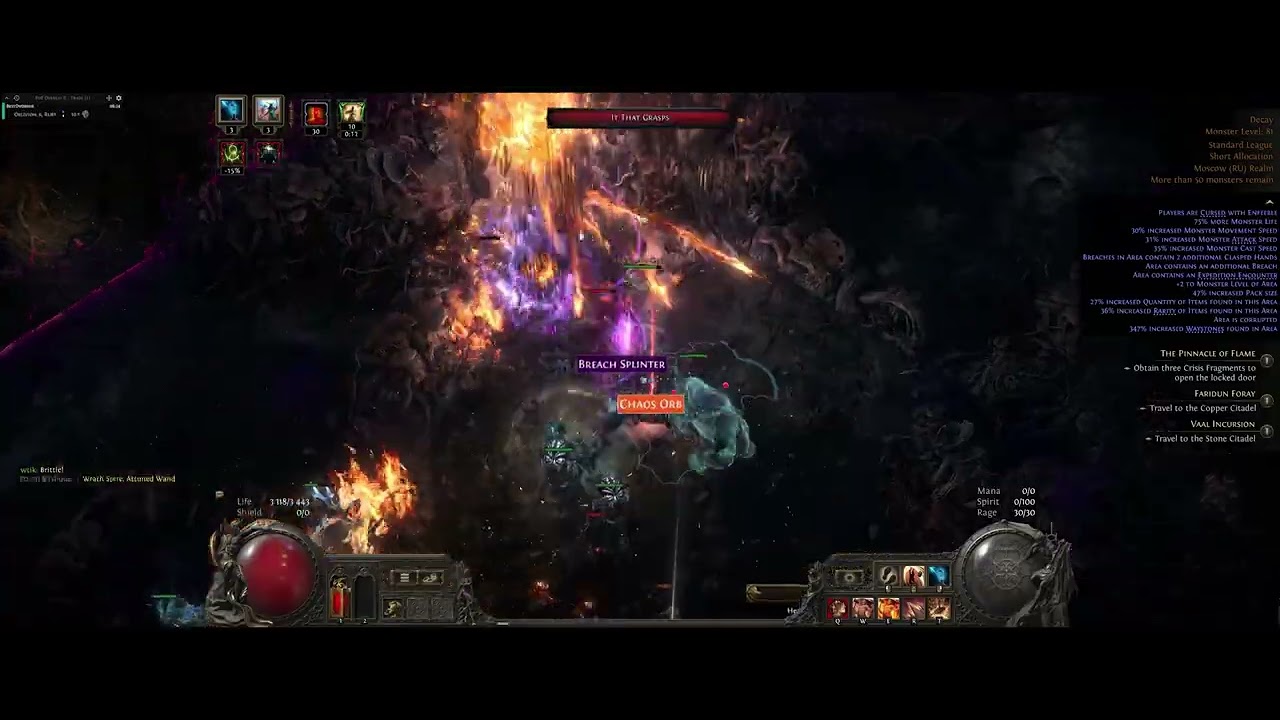 stampede warbringer t16 breach + monster life + enfeeble + 8/8 upgraded ...