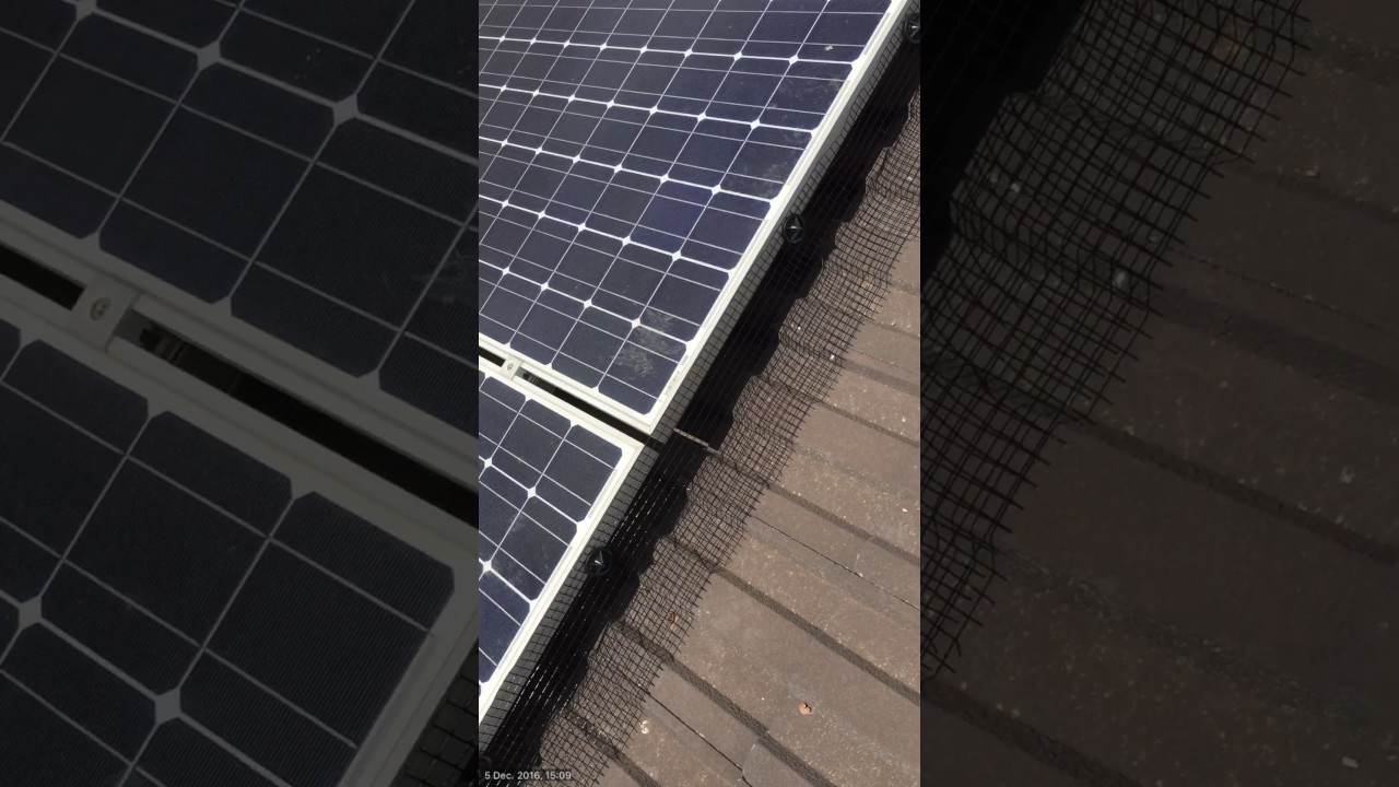 Solar Panel Bird Barrier - YouTube